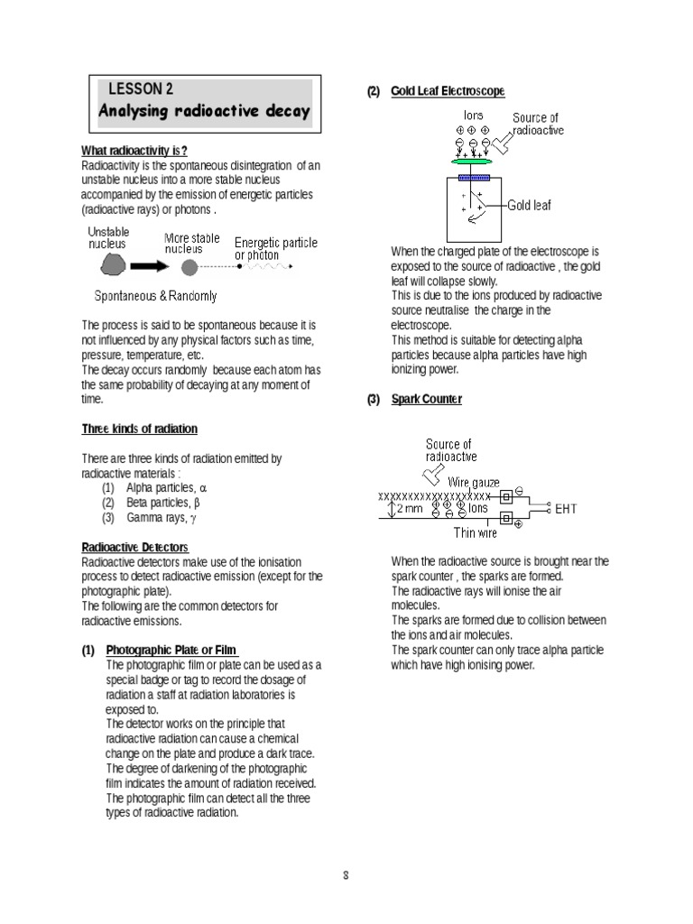 Analysing Radioactive Decay: Lesson 2 | Download Free PDF | Radioactive ...