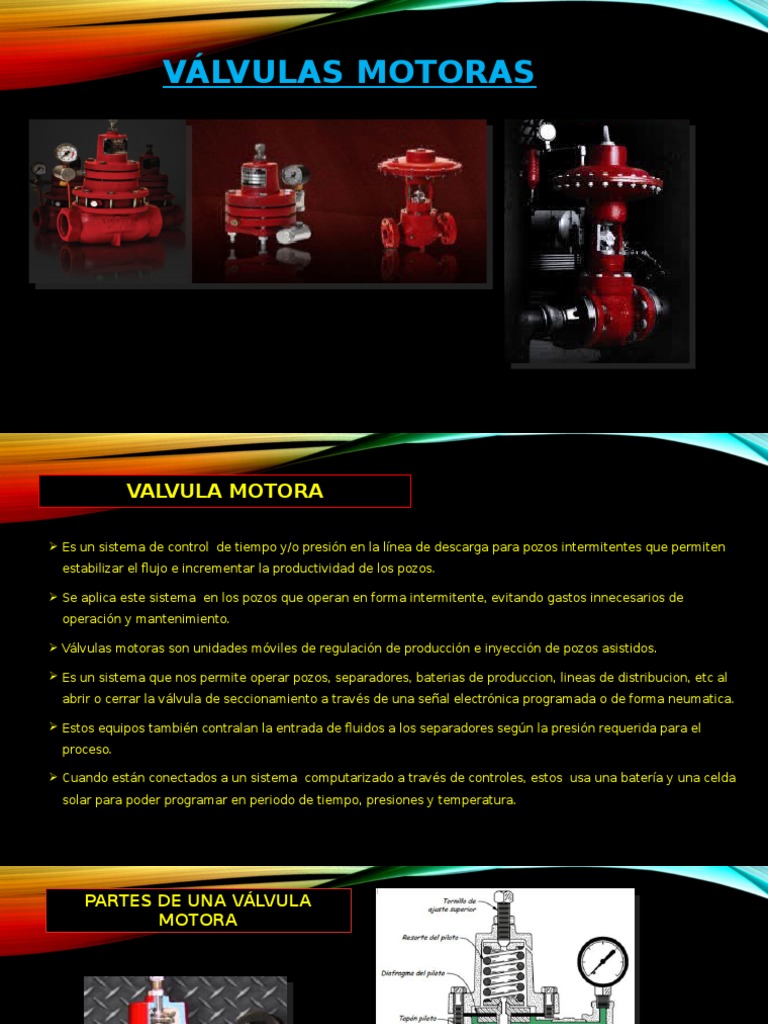 Descripción detallada de las válvulas motoras: tipos, partes ...