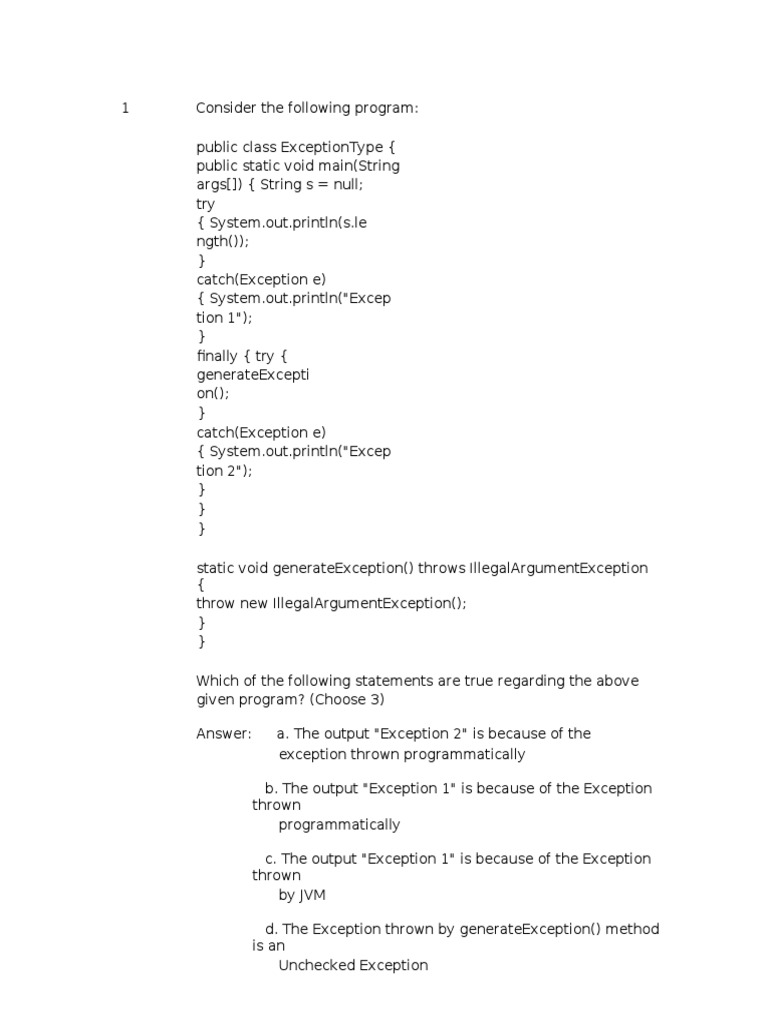 Java Programming Moc Test Pdf C Programming Language Class Computer Programming 8152