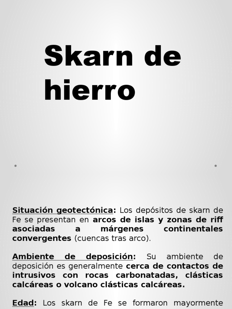 Geologia Skarn - Fe | Descargar gratis PDF | Roca (geología) | Hierro