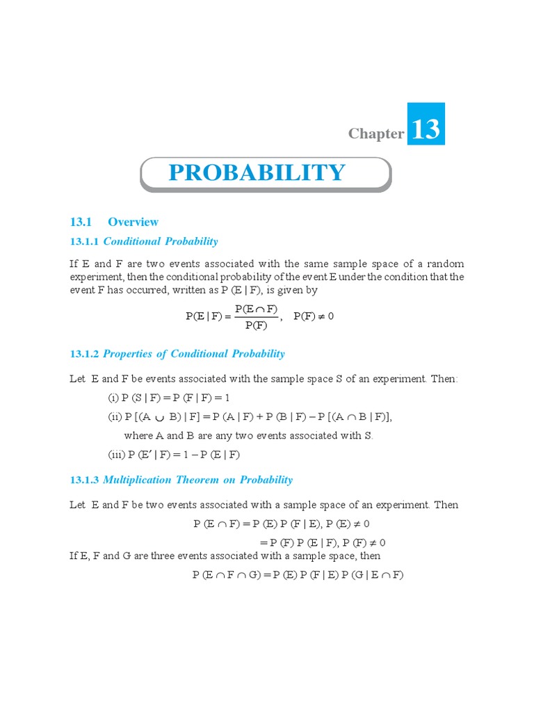 12 Maths Exemplar Chapter 13 PDF | PDF | Probability Distribution ...
