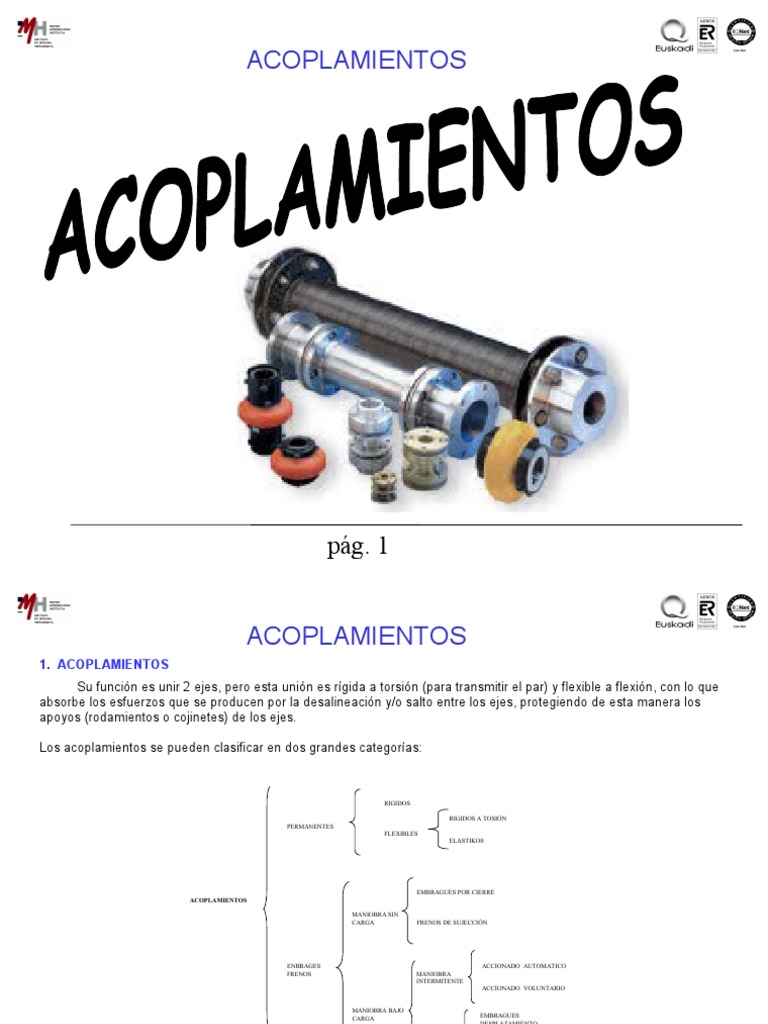 04 Acoplamientos.pdf | Transmisión (Mecánica) | Tornillo