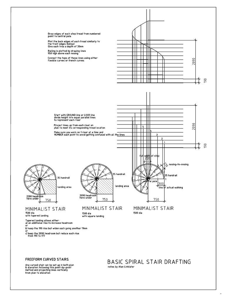 Spiral Stair Setout | PDF | Stairs | Teaching Mathematics