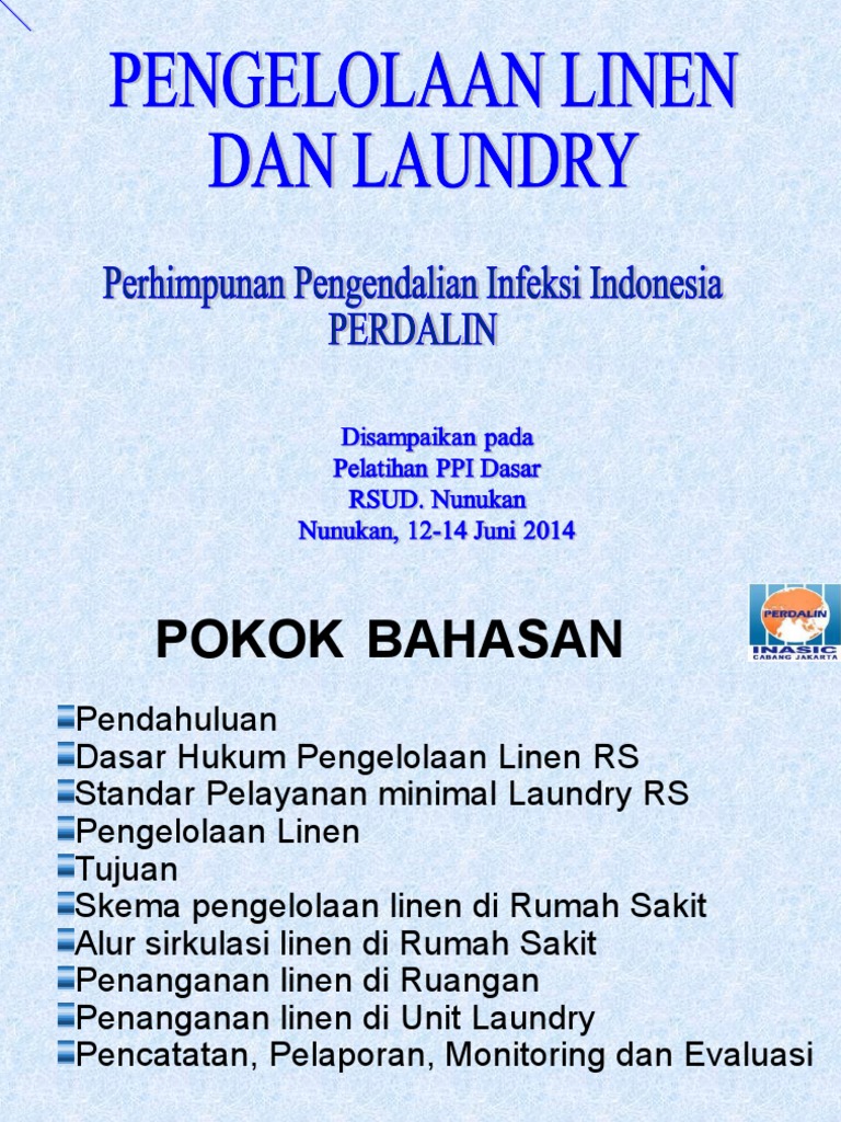 Ppi Pengelolaan Linen & Laundry | PDF