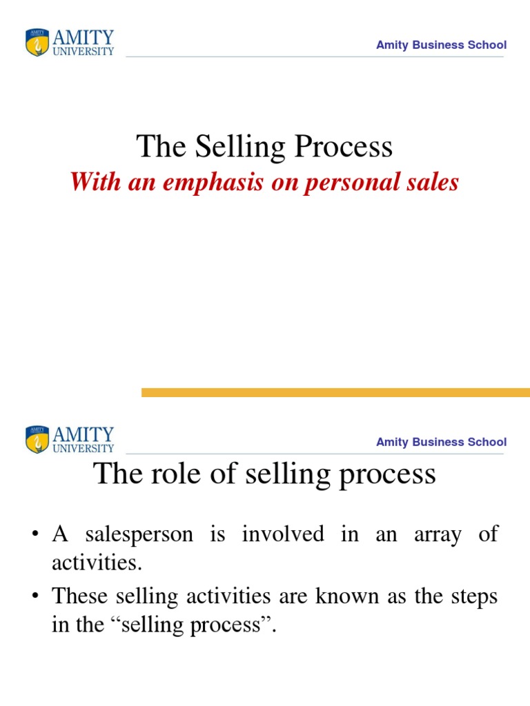 Selling Process | PDF | Sales | Business