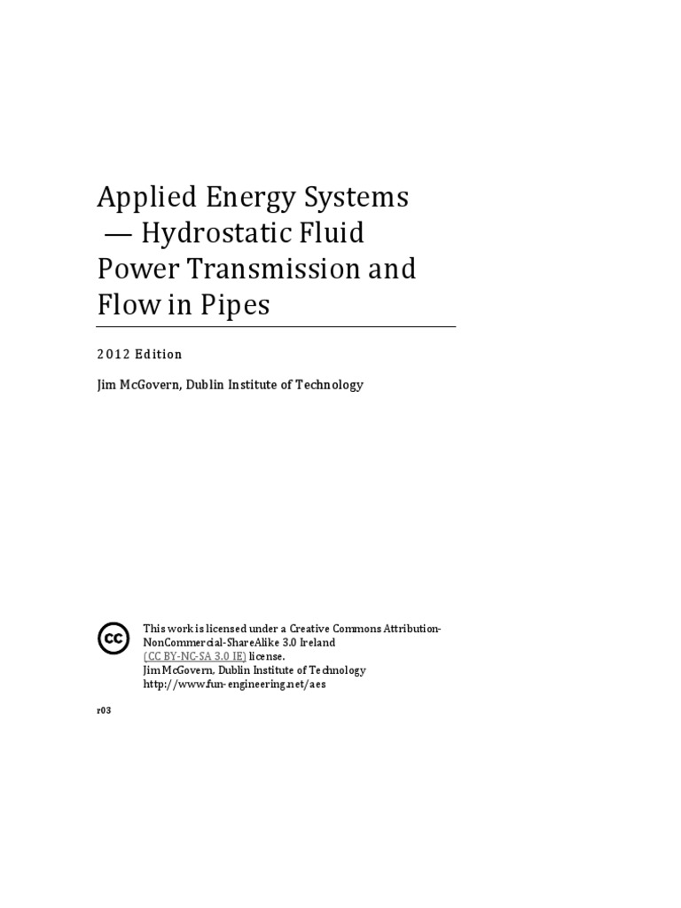 Applied Energy Systems - Hydrostatic Fluid Power Transmission and | PDF ...
