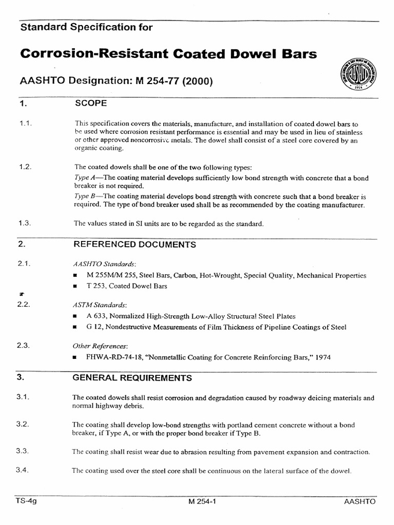Aashto M-254-77 | PDF