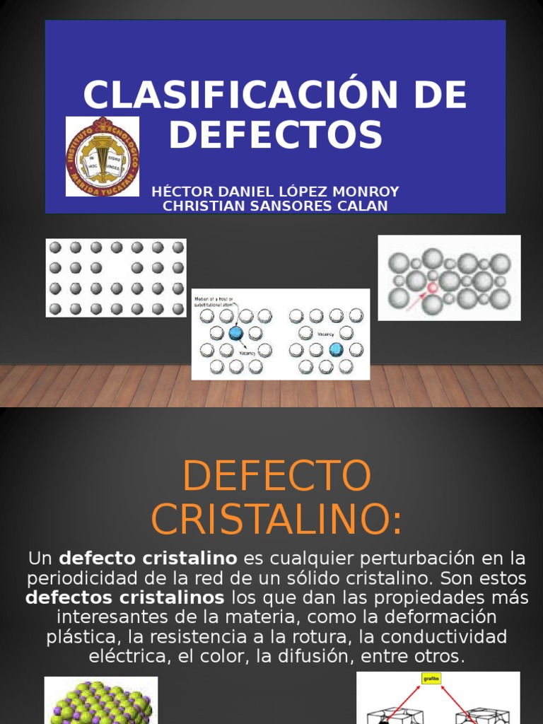 Clasificación de Defectos Cristalinos | PDF | Dislocación | Defecto ...