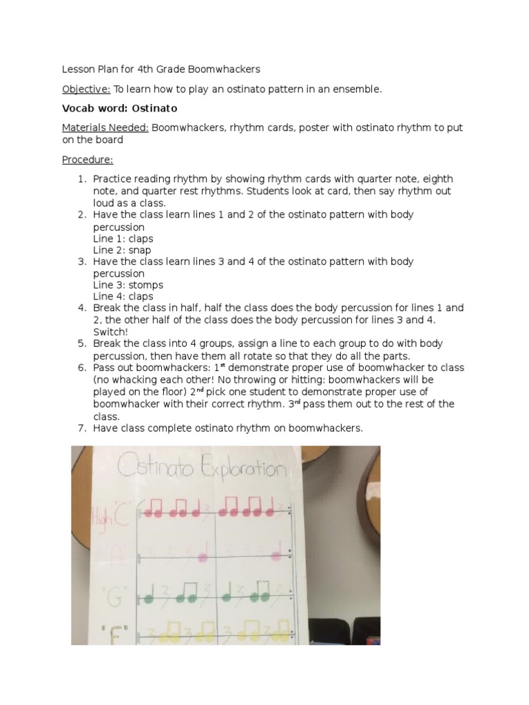 Boomwhacker Lesson Plan | PDF