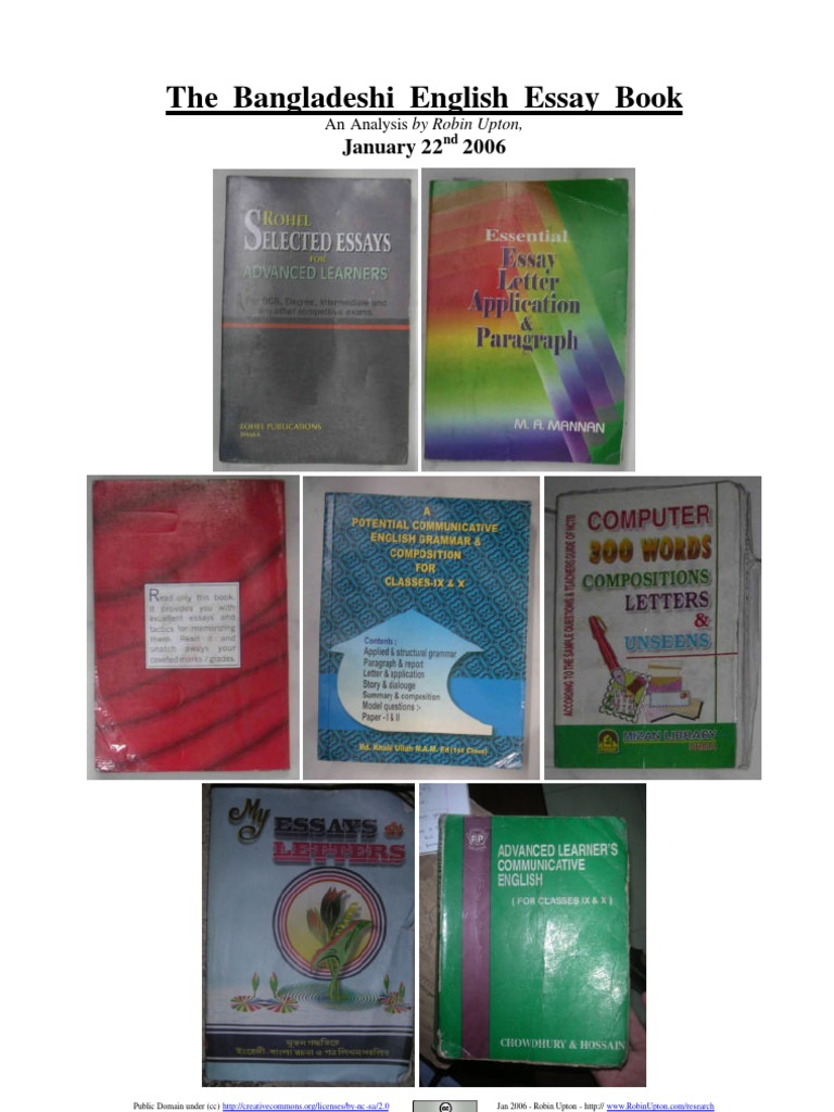 The Bangladeshi English Essay Book (Robin Upton) | PDF | Essays | Teachers
