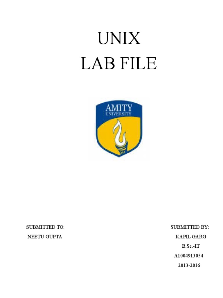 Unix Lab File | PDF | Command Line Interface | Filename