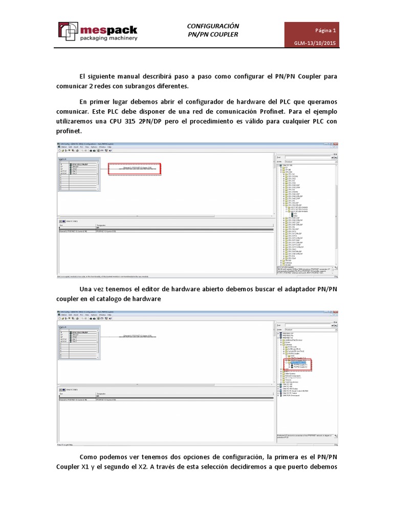 Manual de Configuración PN/PN Coupler | PDF | Informática