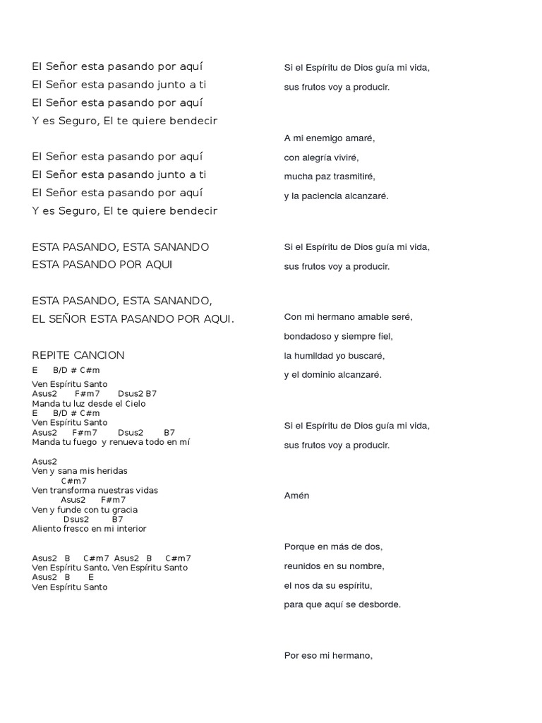 Cantos Al Espiritu Santo | PDF