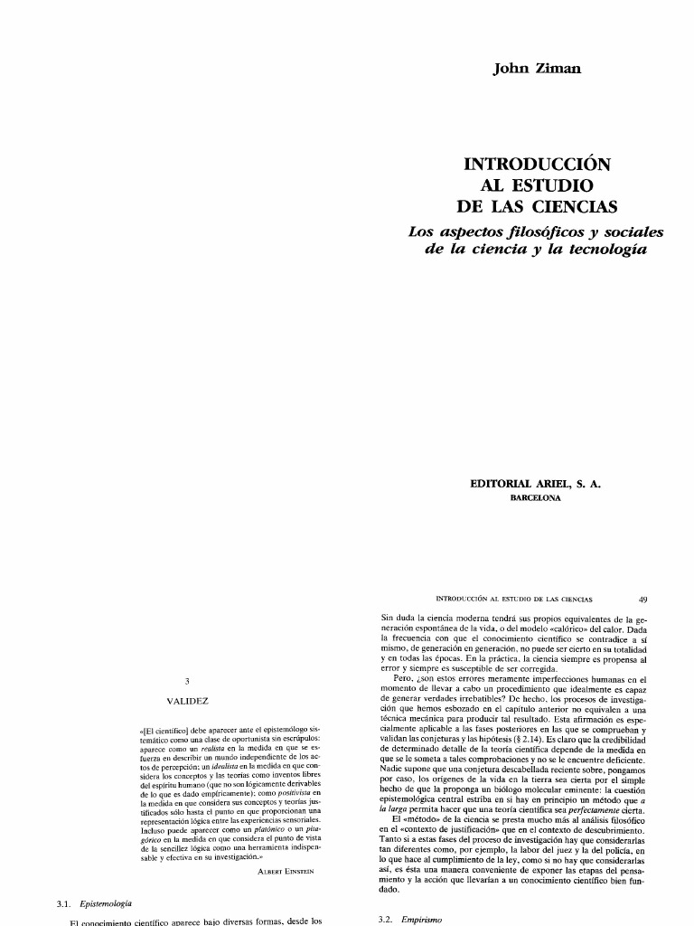 Introduccion Al Estudio de Las Ciencias Cap. 3 | PDF