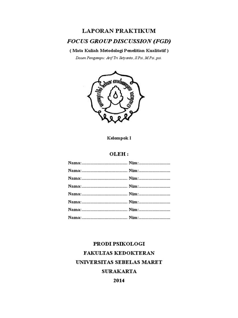 Contoh Format Laporan FGD Kualitatif | PDF