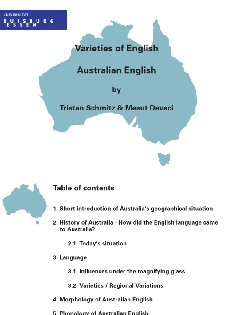Varieties of English-Australian English | PDF | English Language ...
