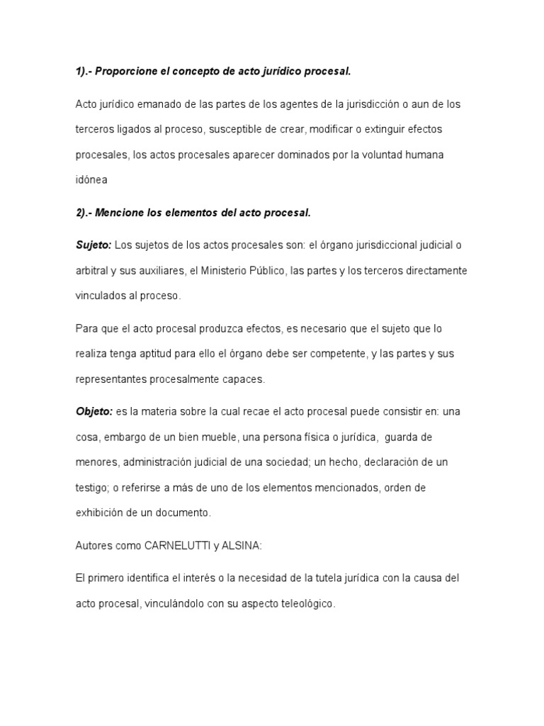 Acto Procesal | PDF | Ley procesal | Jurisdicción