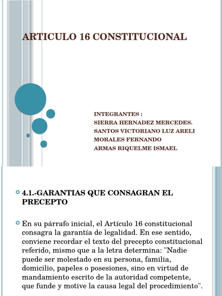 Articulo 16 Constitucional Equipo Tres | PDF | Juez | Delito