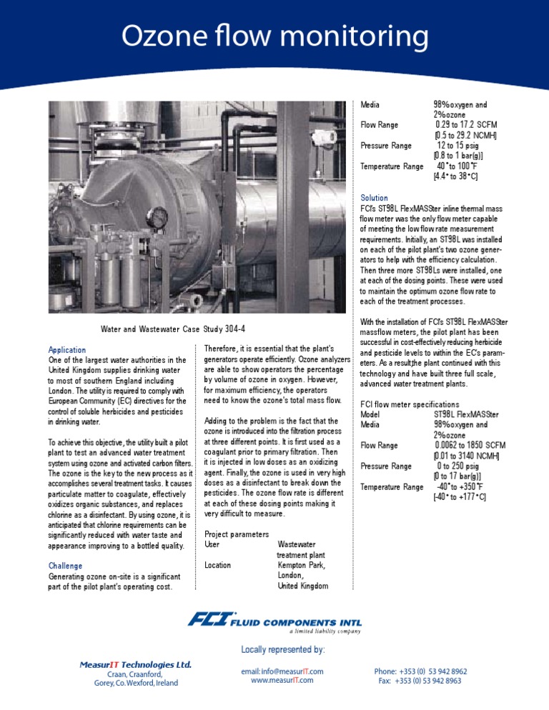 MeasurIT FCI ST98 Project Ozone Flow Monitoring 0803 | PDF | Ozone ...