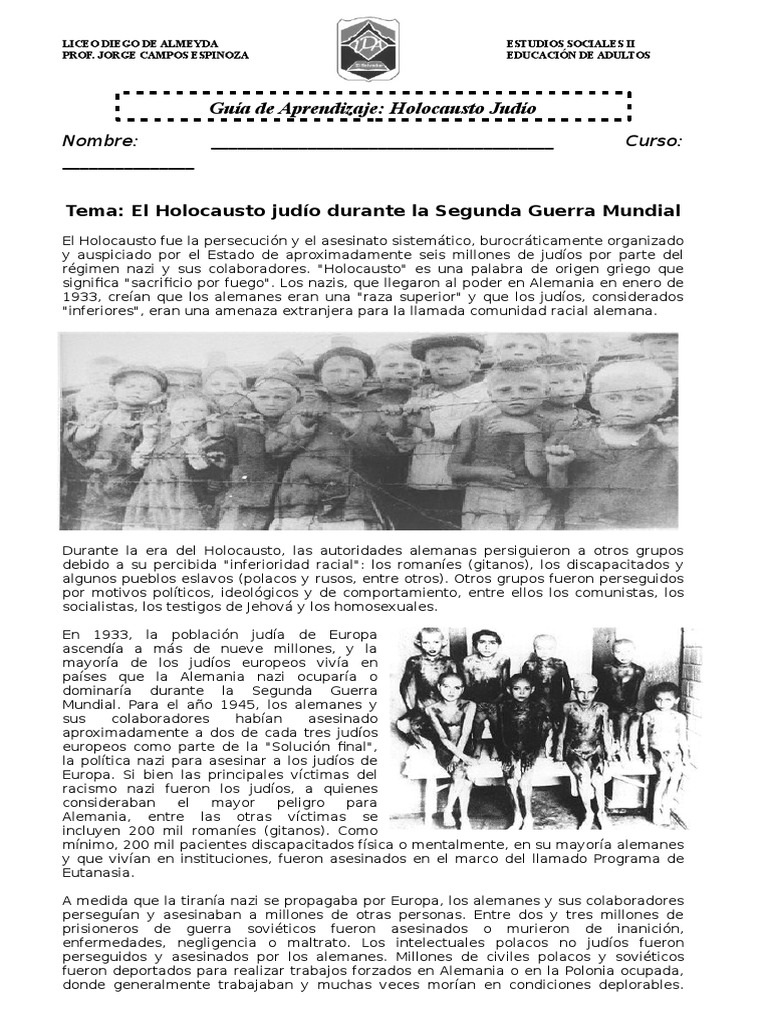 Guía sobre el Holocausto Judío | PDF | Alemania nazi | El Holocausto