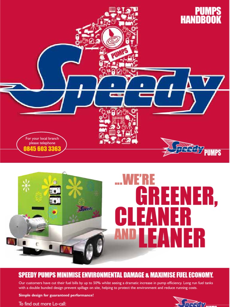 Speedy Pumps Guide | PDF | Pump | Diesel Engine