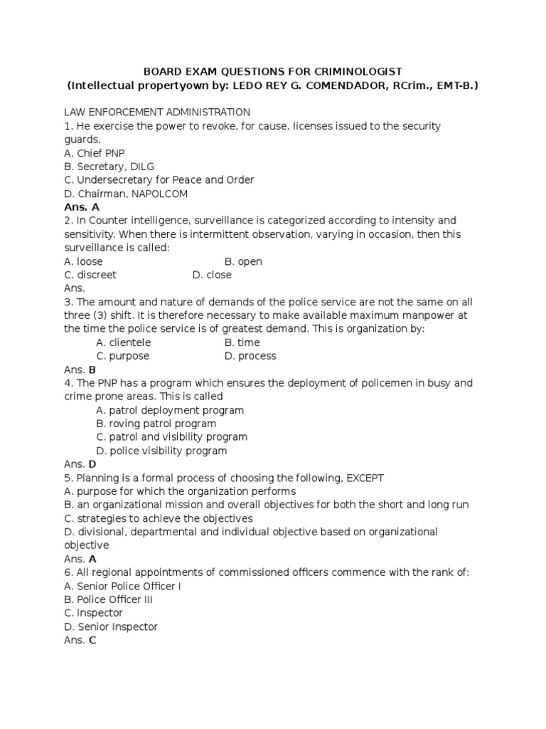 Police Exam Questions and Answers Guide | PDF | Police Officer | Police