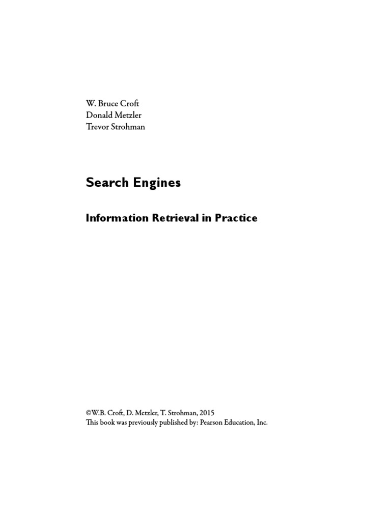 Search Engines Information Retrieval in Practice PDF | PDF | Search ...