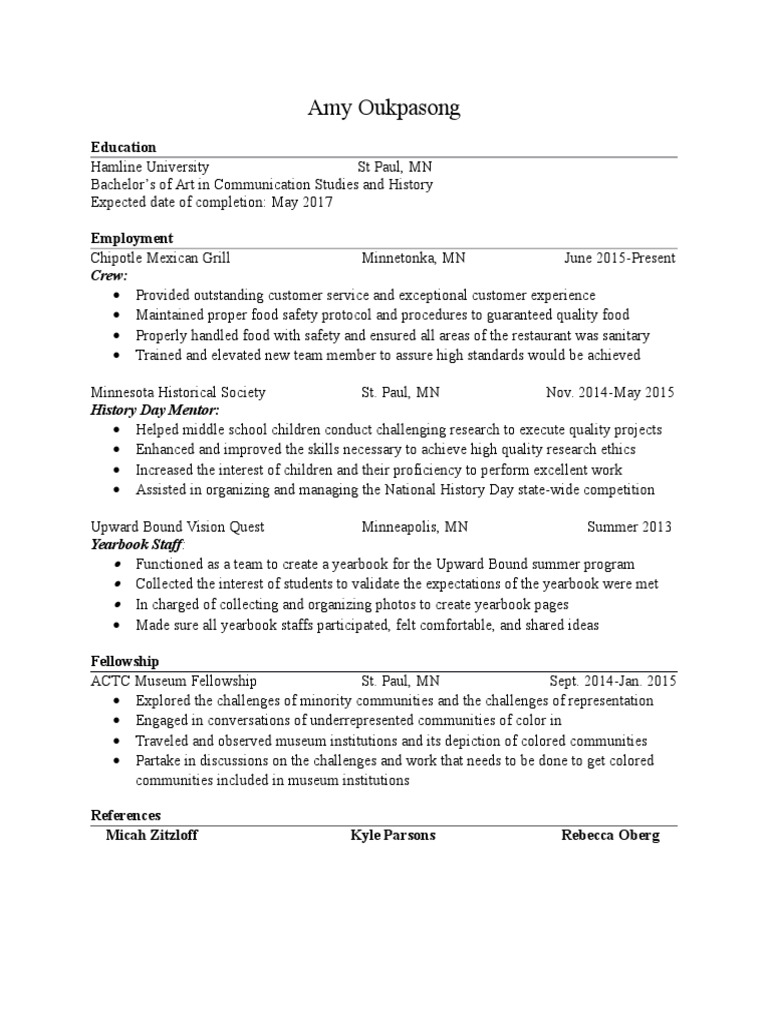 Amy Oukpasong's Resume Overview | PDF | Career & Growth | Social Science