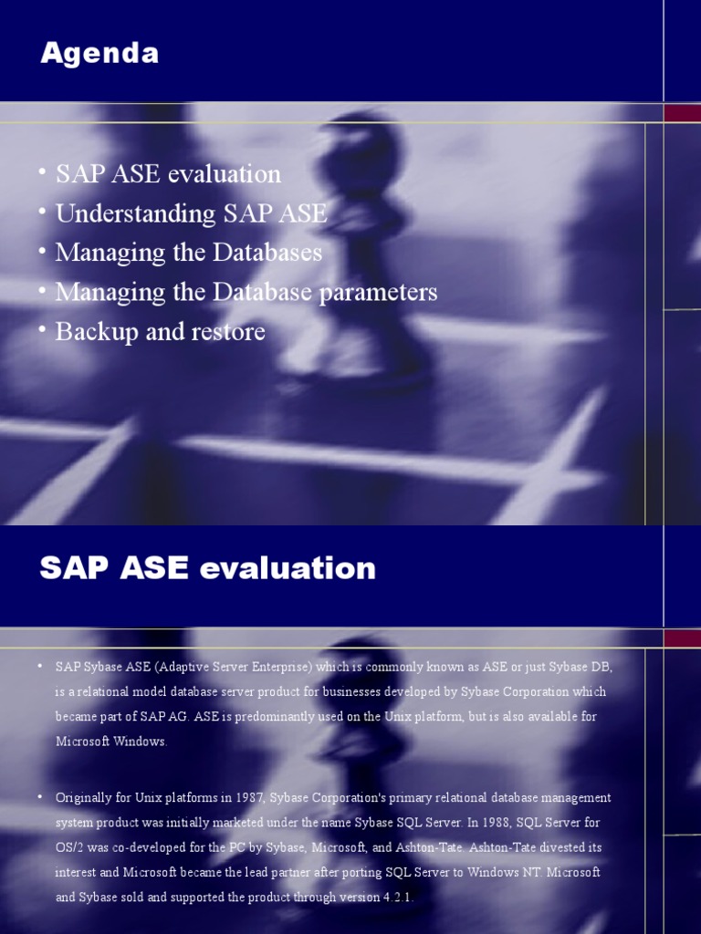 Sybase Ase | PDF | Databases | Areas Of Computer Science Sybase Ase | PDF | Databases | Areas Of Computer Science
