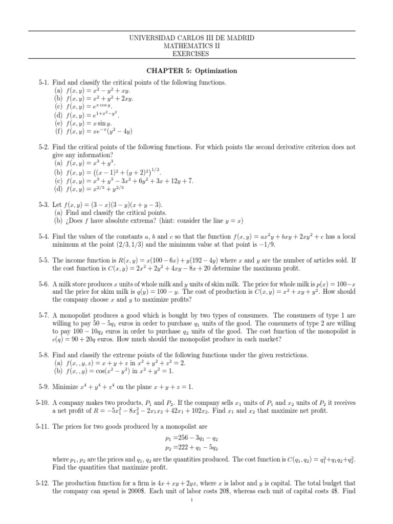Worksheet 5 | PDF | Maxima And Minima | Monopoly