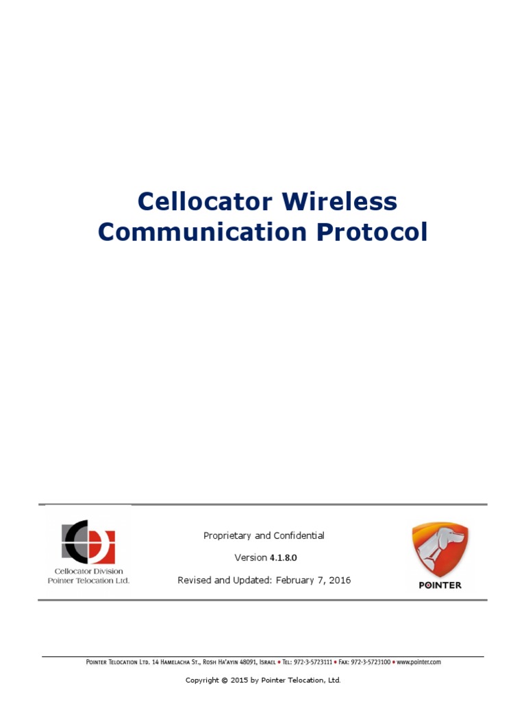 EVENTOS Cellocator Wireless Communication Protocol | PDF | Byte | Data Type