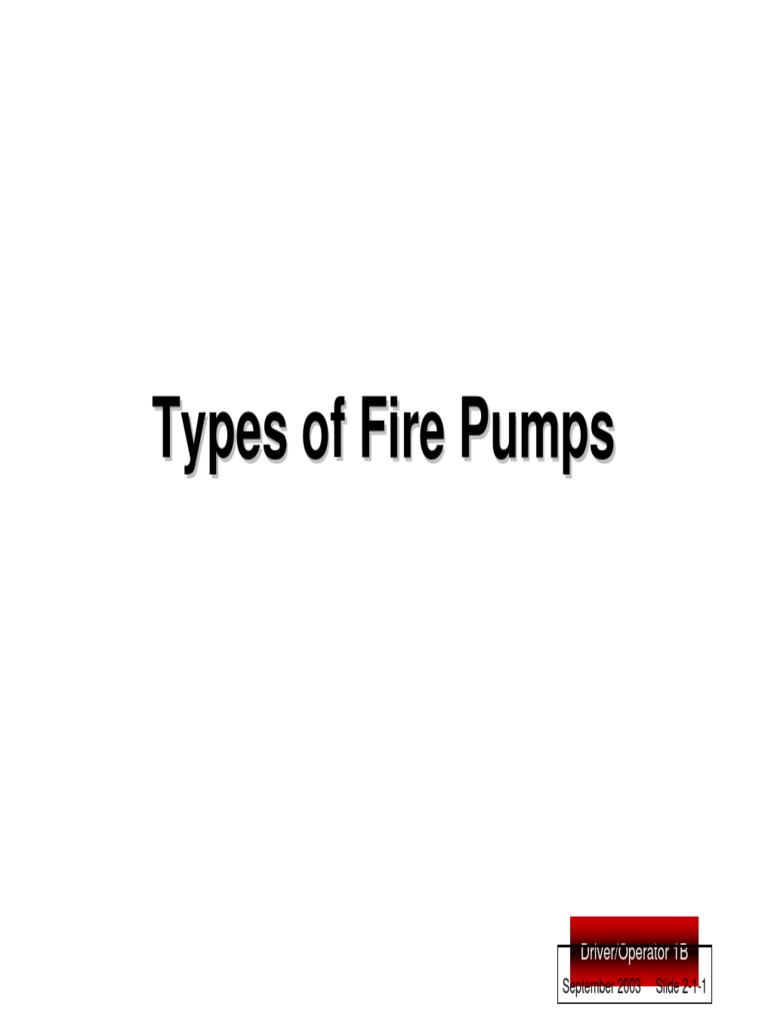 1B - 2 - 1 - Types - Fire Pumps PDF | PDF | Pump | Applied And ...