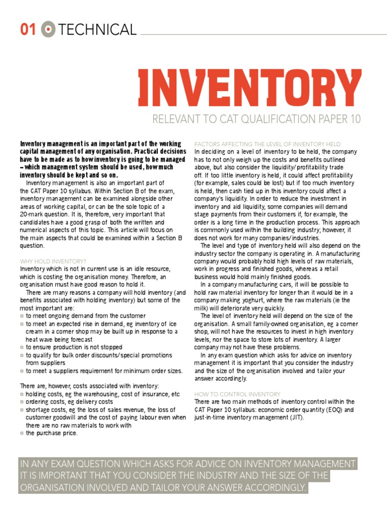 Inventory Management | PDF | Inventory | Industries