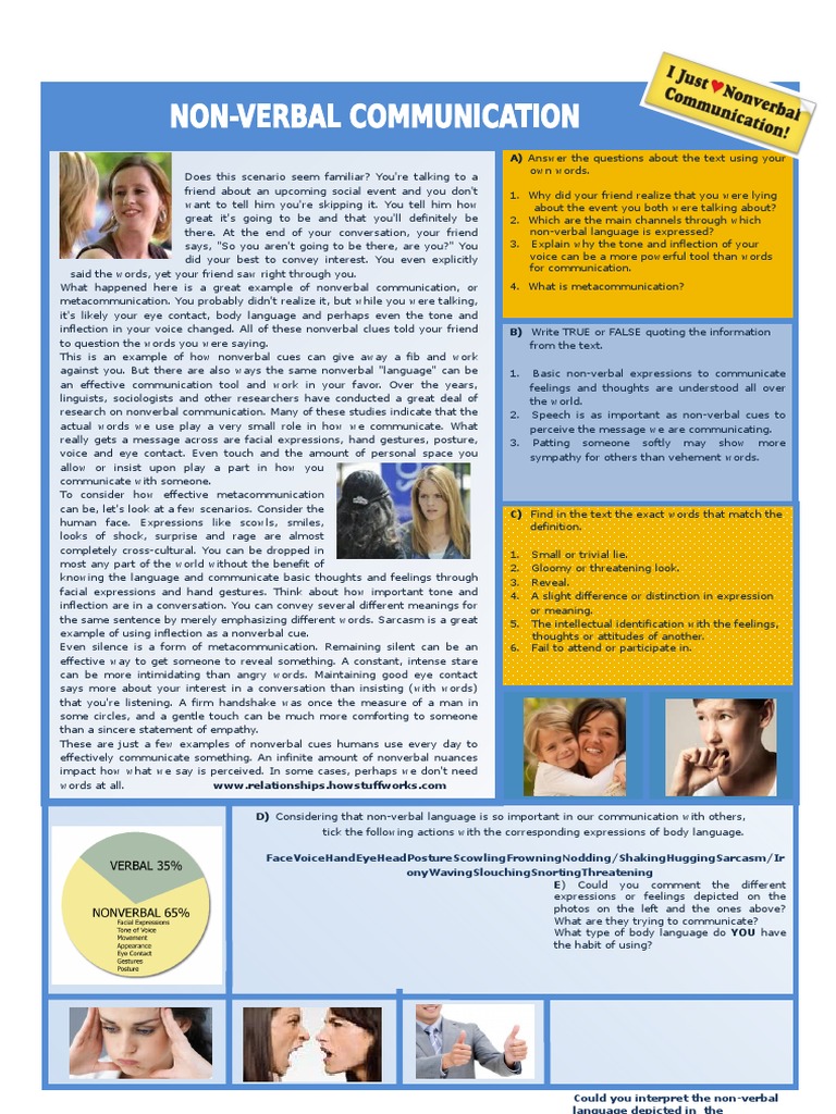 Non Verbal Communication | PDF | Nonverbal Communication | Body Language