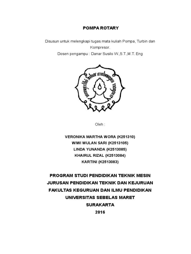 Pompa Rotary 01 | PDF | Teknologi & Rekayasa