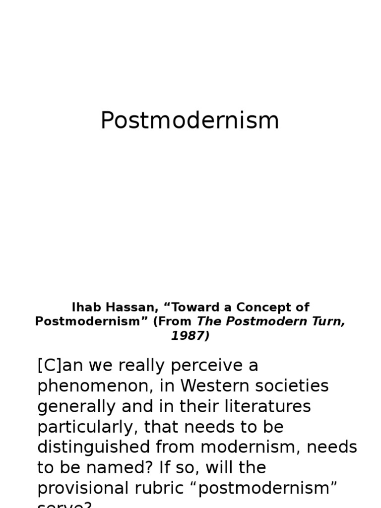 Postmodernism | Download Free PDF | Postmodernism | Modernism