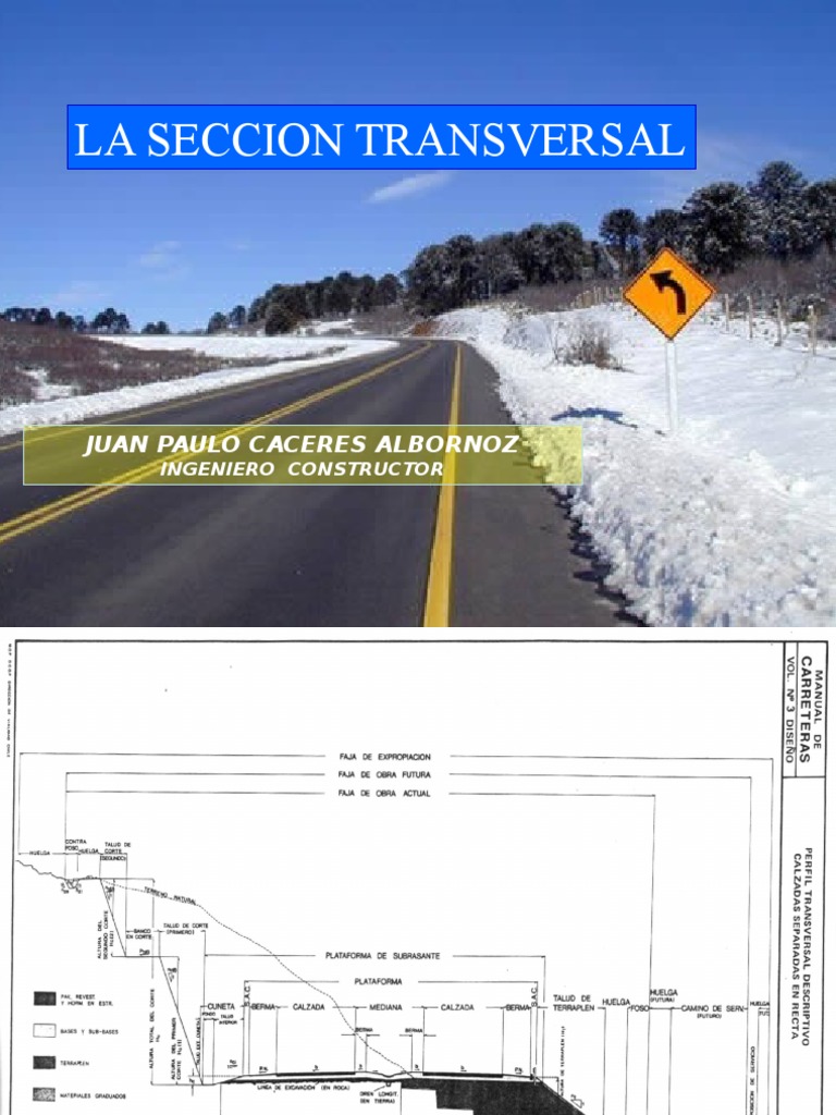Sección Transversal | La carretera | Transporte
