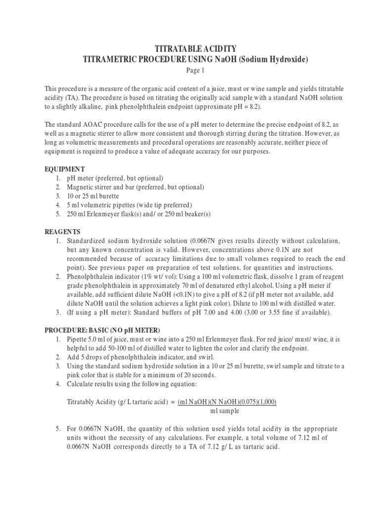 TA Analysis | PDF | Titration | Chemistry