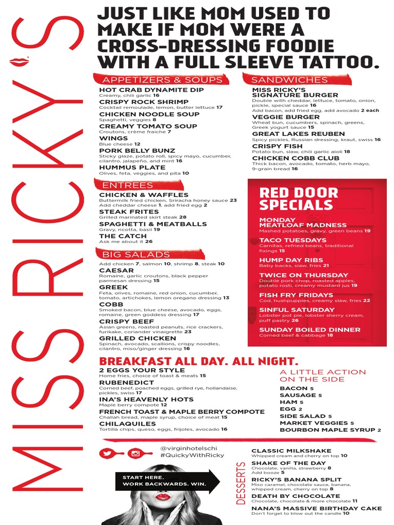 Miss Ricky's Menu | PDF