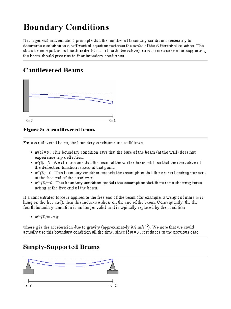 Beams, Bending, and Boundary Conditions - Boundary Conditions | PDF ...