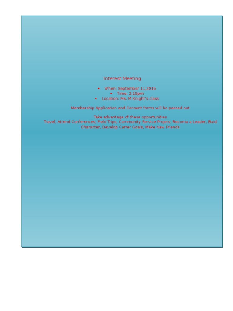 Joidan Fbla Flyer | PDF | Career & Growth | Social Science