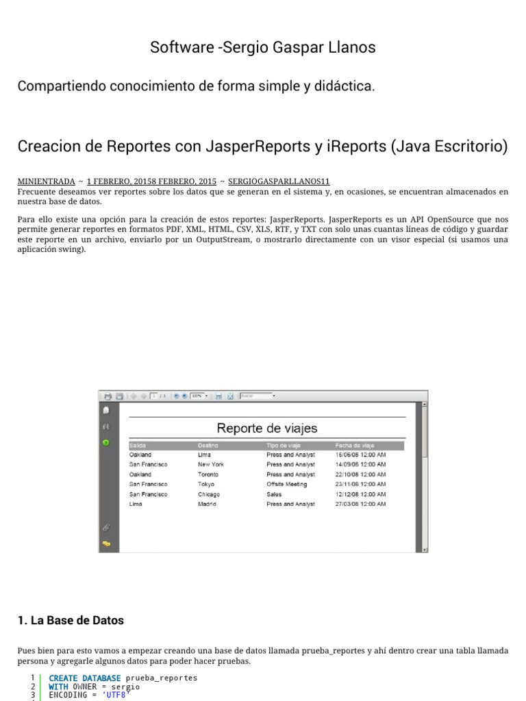 Creacion de Reportes Con JasperReports y Ireports (Java Escritorio ...