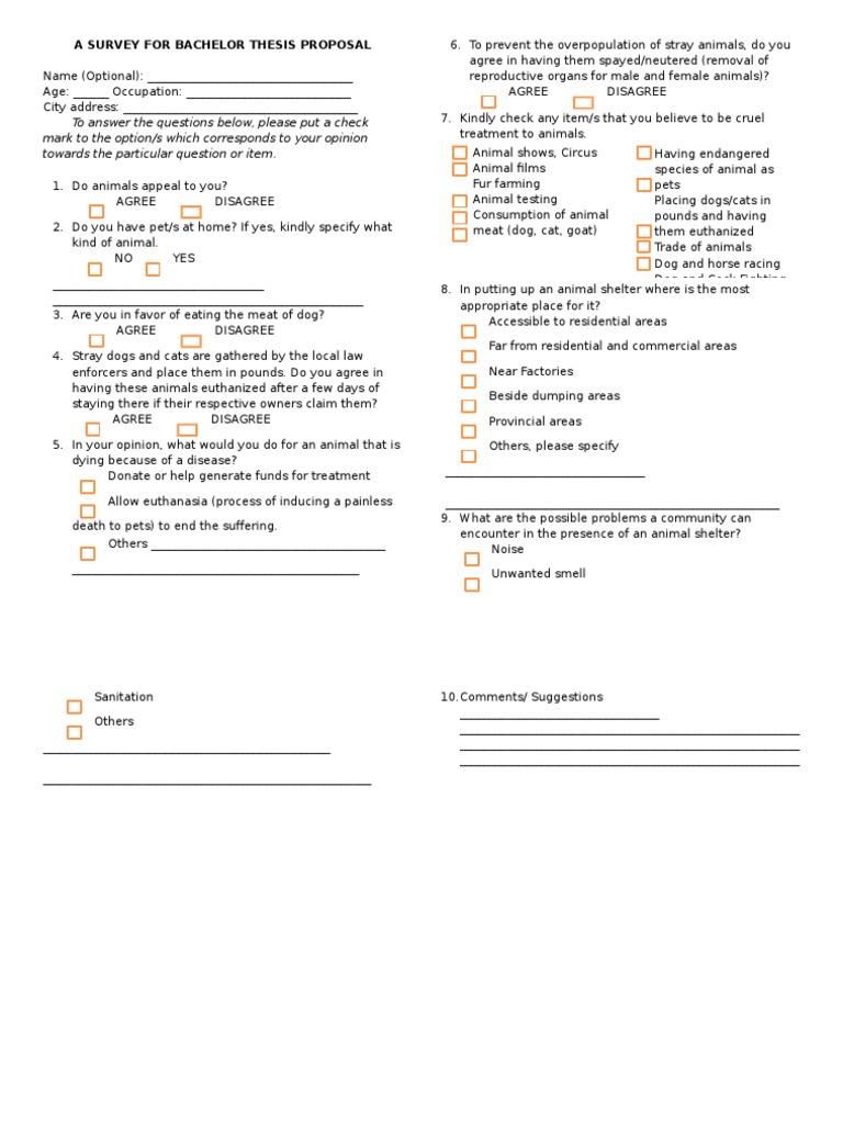 Sample Survey Form | PDF | Self-Improvement