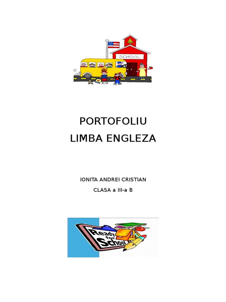 Prima Pagina Portofoliu Engleza | PDF