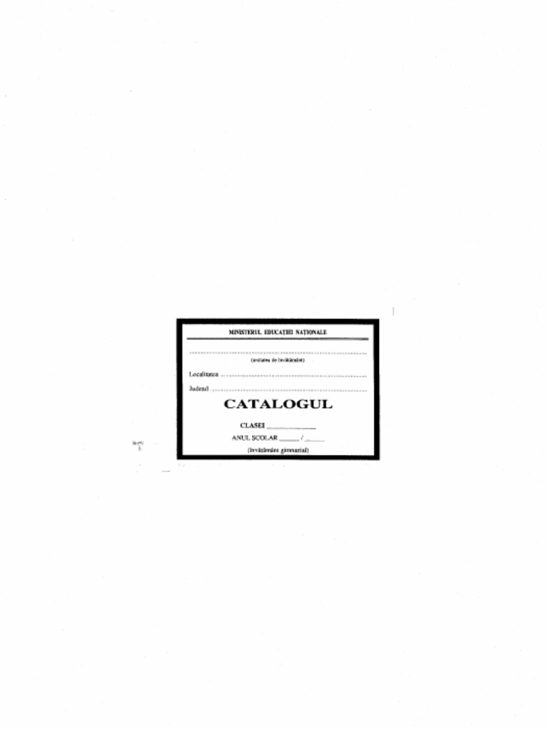Catalog Scolar PDF | PDF