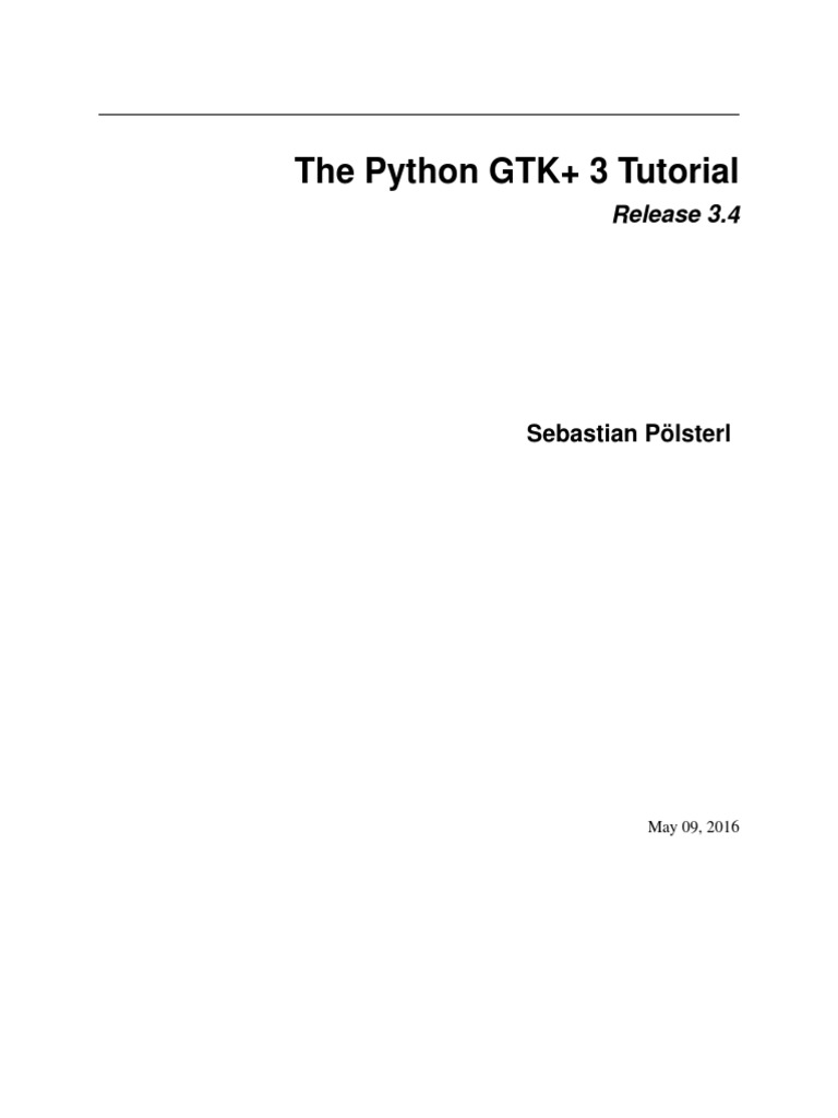 Tutorial Python Gtk 3 Pdf String Computer Science Text File 