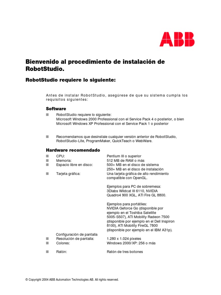 Install RobotStudio Esp | PDF | Equipo de oficina | Áreas de informática