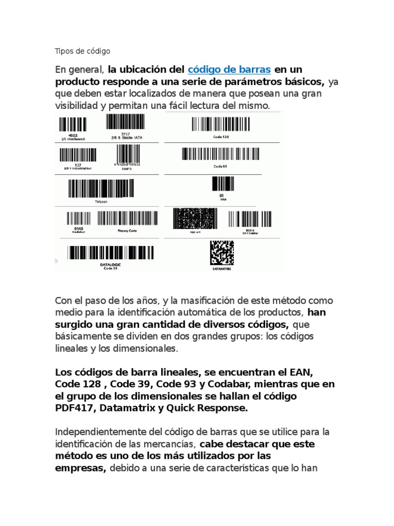 Código de Barras | PDF | Código de barras | Código QR