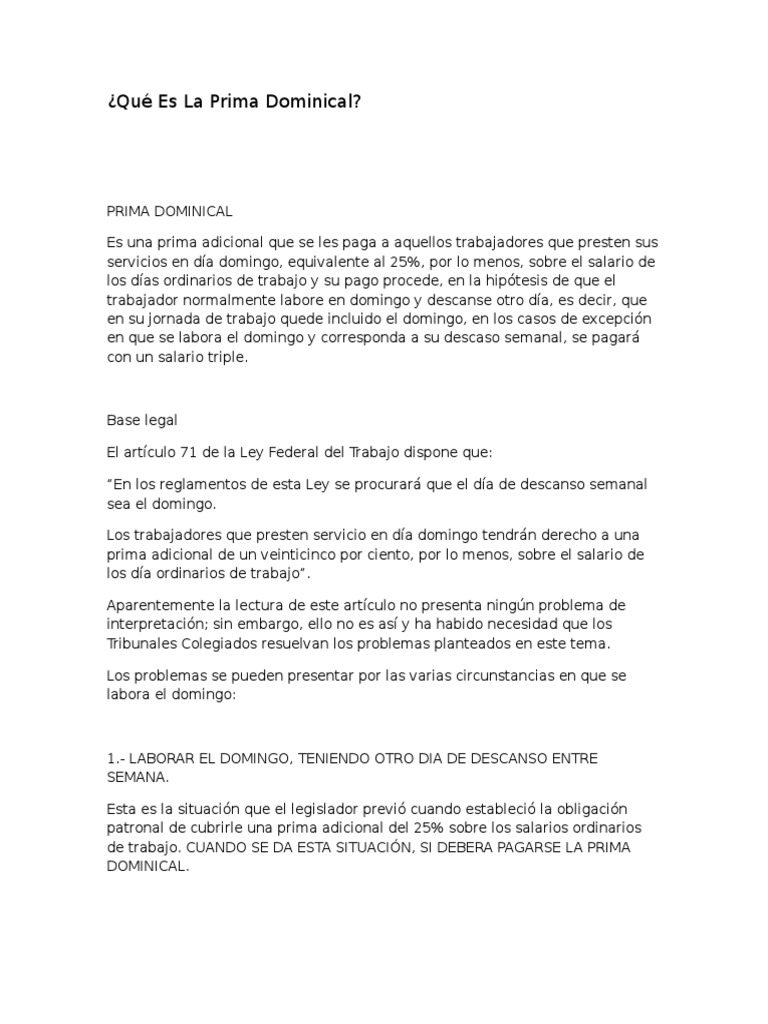 Prima Dominical | PDF