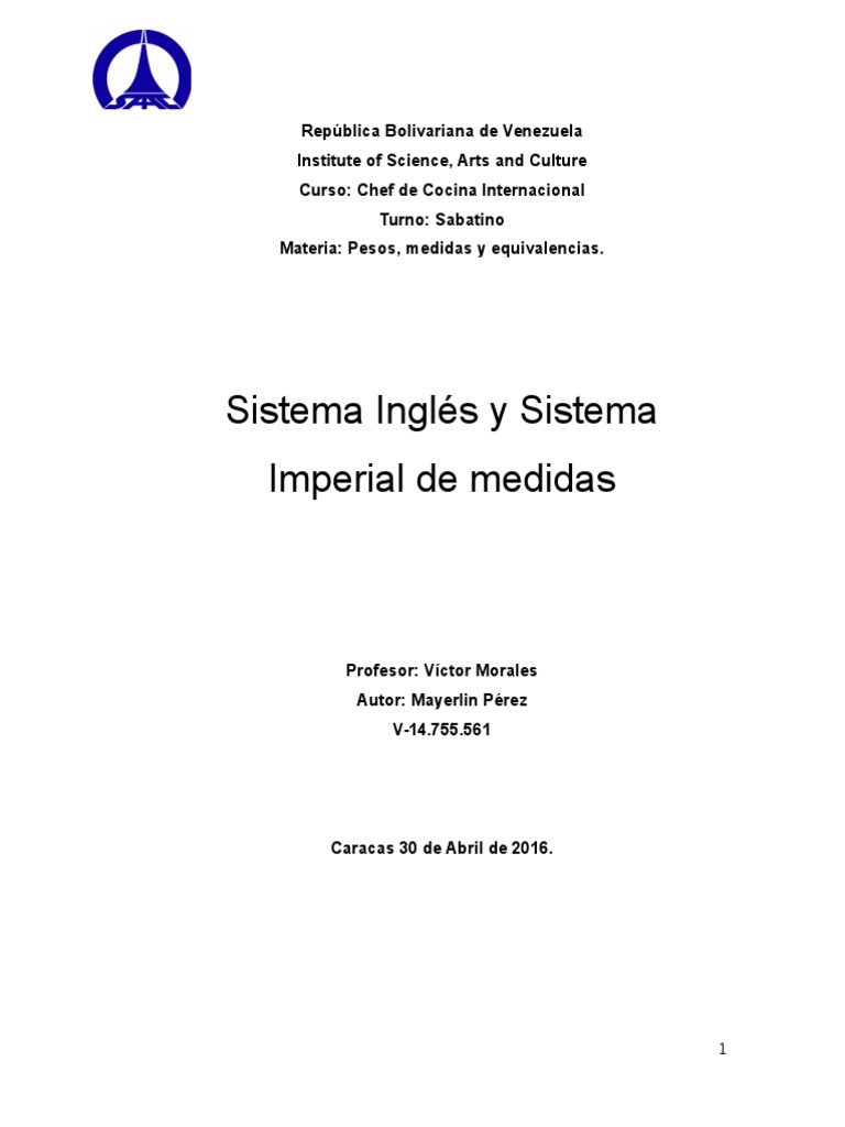 Sistema Imperial O Sistema Ingles | PDF | Pie (unidad) | Fahrenheit